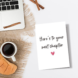 Spercy New Chapter Good Luck Card, New Job Congratulation Card, Leaving Job Gift for Colleague, Coworker Leaving Card, Retirement Card