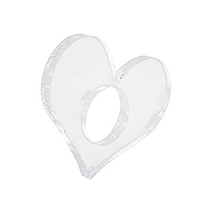 HEVSTIL 2-Pack Heart Book Page Holder, Clear Thumb Bookmark Thumb Ring Page Holder Bookmark Reading Accessories for Readers Book Lovers Bookworms,2.4cm