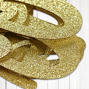 One Sweet Year Banner, First Birthday Anniversary Party Decorations Supplies for Boys Girls, Sweet One Bunting Sign, 1st Bday Baby Shower Hanging Ornament, Pre-Strung, Photo Props, Gold Glitter