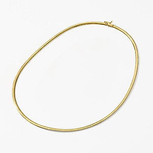 Ross-Simons Italian 4mm 14kt Yellow Gold Omega Necklace. 18 inches