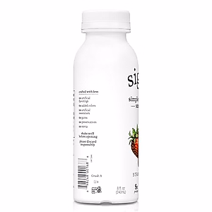 siggi's® Probiotic Drinkable Whole Milk Yogurt, Strawberry, 8 oz. – Single Serving, Only 5 Ingredients