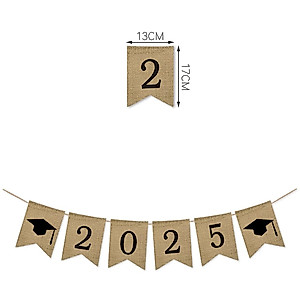 SWYOUN 2023 Burlap Graduation Party Banner Classroom Decoration Grad Party Supplies