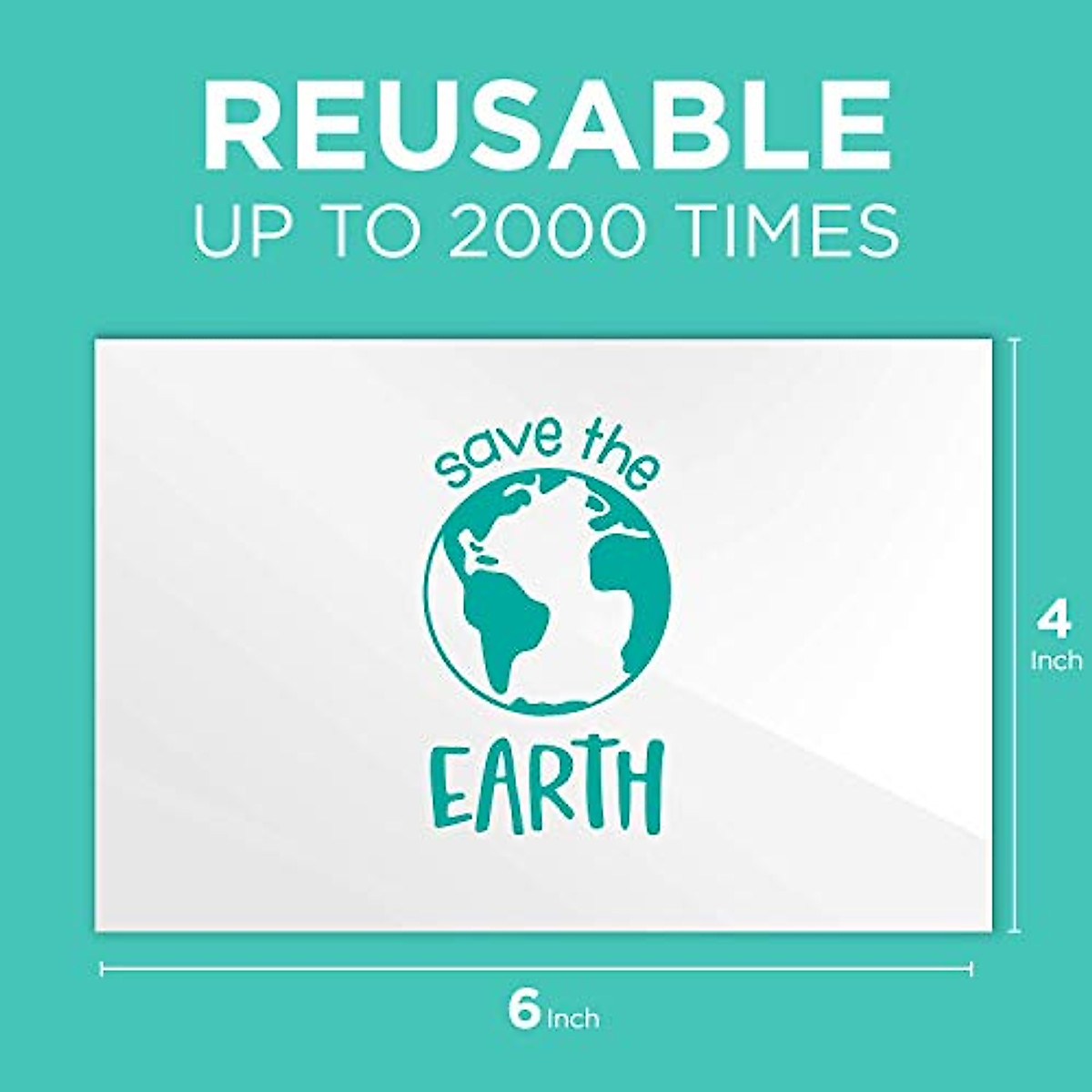 labphant Dry Erase Sticky Notes - 10 Pack of 4x6 Inch; Adhesive Free Reusable Whiteboard Stickers for Smooth Surfaces; No More Paper Post Notes - Reusable Home and Office Product (White, 4 x 6)