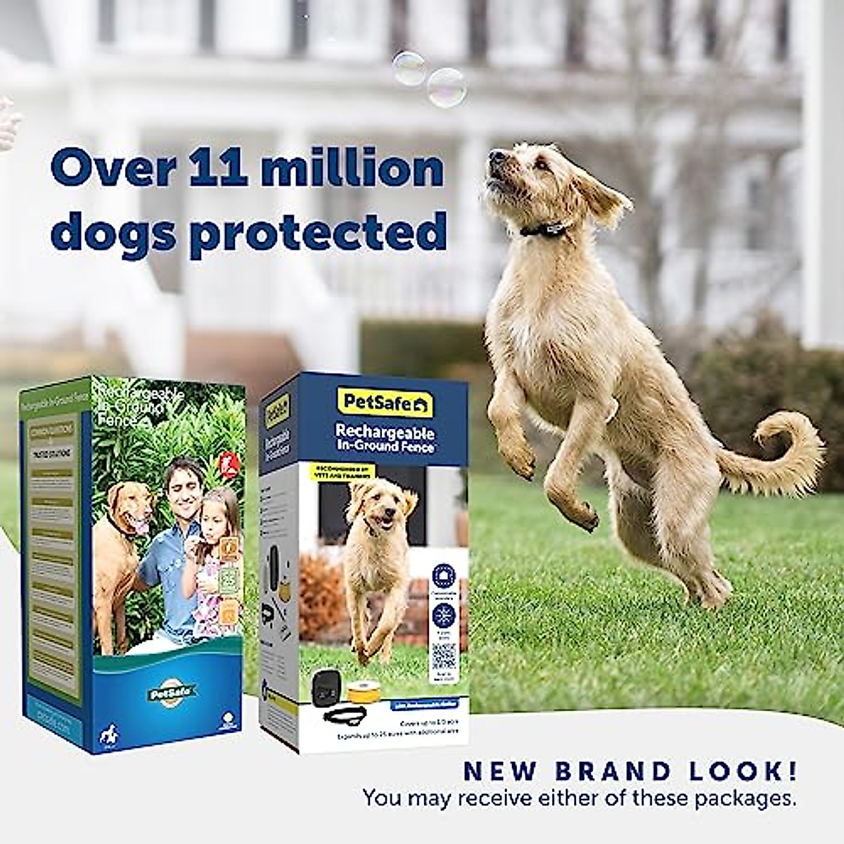 PetSafe Rechargeable In-Ground Pet Fence for Dogs and Cats over 5lb - from the Parent Company of INVISIBLE FENCE Brand - Waterproof Collar with Tone and Static Correction