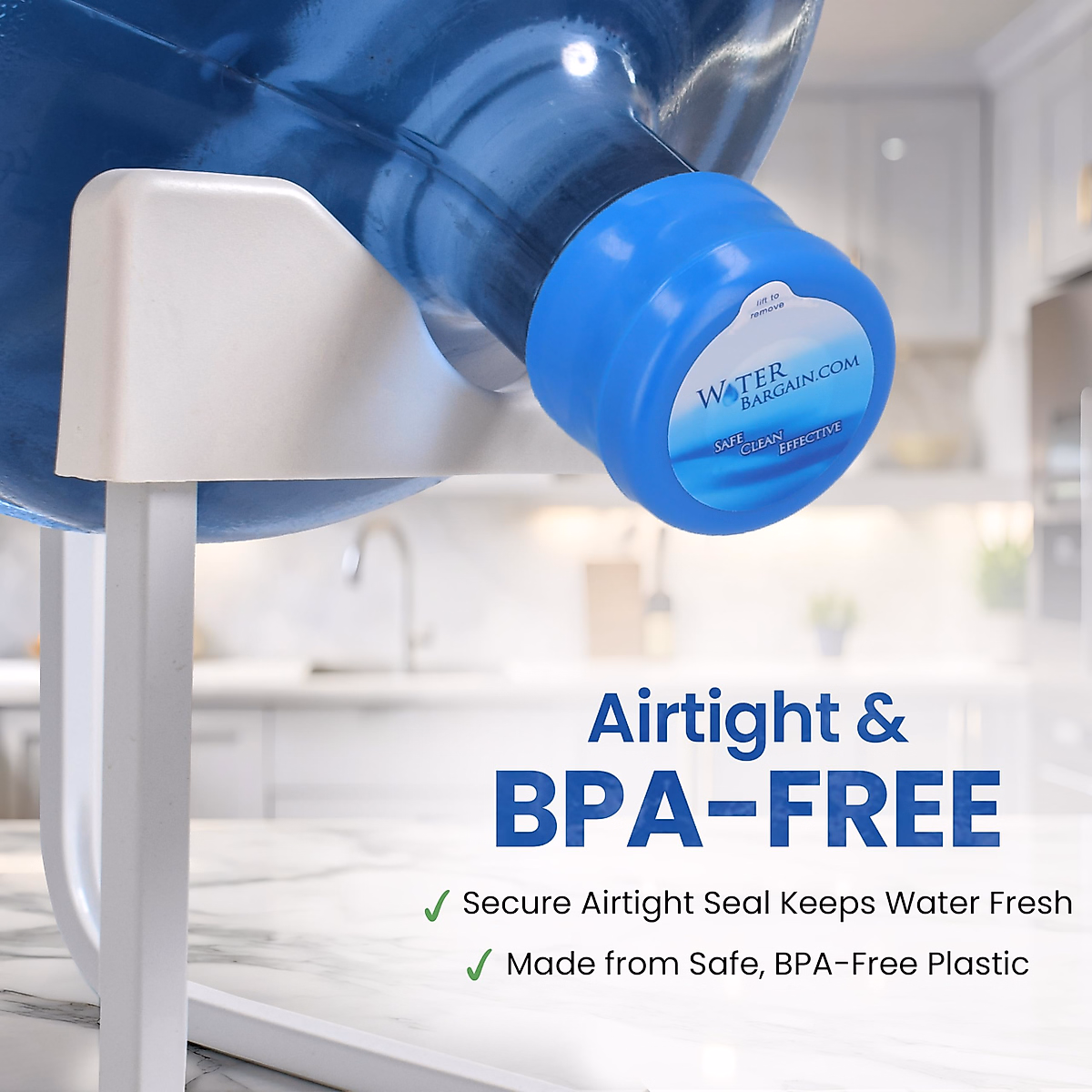 [10 Pack] USA Made 3 & 5 Gallon Water Bottle Caps - Spill Proof 5 Gallon Water Jug Cap fits 2, 3, 5, 6 Gallon Water Jugs - 5 Gallon Water Jug Lid - Lids for 5 Gallon Jug Cap, 3 Gallon Water Jug Cap