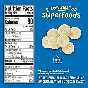Gerber Baby Food Pouches, 2nd Food for Sitter, WonderFoods, Banana, 3.5 Ounce (Pack of 12)