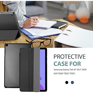 ProCase Smart Case for Galaxy Tab a7 10.4 Inch 2022 2020 (SM-T509 T500 T503 T505 T507), Protective Stand Case Hard Shell Cover for 10.4 Inch Galaxy Tab a7 10.4 -Black