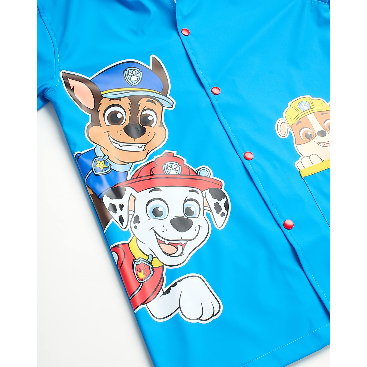 Nickelodeon Boys' Rain Jacket - Hooded Slicker Shell Raincoat: Baby Shark, Paw Patrol (Size: 4-7), Size 4/5, Paw Patrol