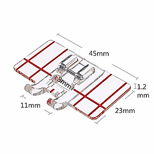 YEQIN Border Guide Sewing Machine Presser Foot - Fits All Low Shank Snap-On Singer, Brother, Babylock, Euro-Pro, Simplicity, White, Janome, Kenmore, Juki, New Home