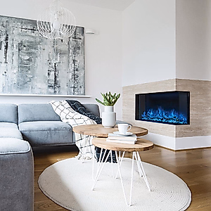 Modern Flames Landscape Series Pro MultiView 3-Sided Wall Mount/Built-In Electric Fireplace (LPM-4416-TH-WTC/LP), 44-Inch, Wireless Thermostat & Full Wall Control