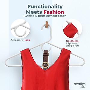 Made in USA Super Heavy Duty Plastic Clothes Hangers Bulk, 20 30 50 100 Pack Available, Strong Plastic Hangers, Plastic Coat Hangers, Plastic Hanger for Closet and Clothing Hangars (06pk White)