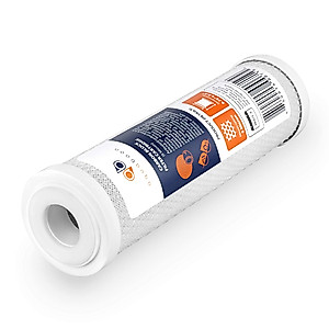 Aquaboon 1 Year RO Units Replacement Filter Kit 5 PACK Carbon, Sediment, Inline, 5 Micron 10 x 2.5 inch Cartridges, Compatible with DWC30001, WFPFC8002, FXWTC, WHEF-WHWC, WHKF-WHWC, DGD series