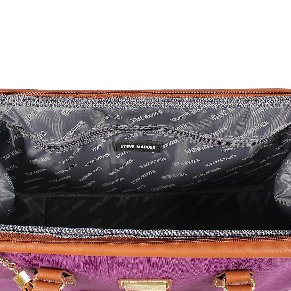 Steve Madden Global Wire Frame Purple Satchel