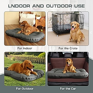 safbuyoon Dog Bed, Dog Crate Mat, Pet Bed Mat for Lage Dog, Non-Slip, Washable, Warm and Soft PP motton Pet Mat for Indoor, Crate, Travel (Large)