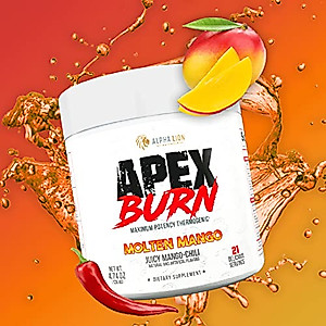 Alpha Lion Apex Burn Weight Loss Supplement, Workout Powder, Natural Thermogenic Calorie Burner, Fat Loss Support, Energy & Focus, Optimize Body Composition (21 Servings, Juicy Mango-Chili Flavor)