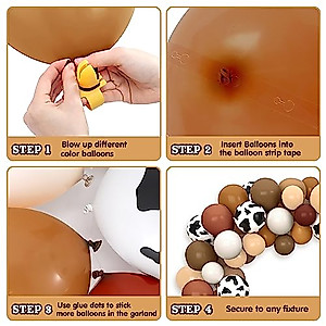 Vansolinne Western Party Decorations Wild West Balloon Arch Kit Horse Barn Fabric Cowboy Banner for My First Rodeo Birthday Photography Background Western Theme Baby Shower Supplies