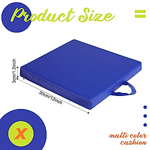 Sawysine 12 Pcs Floor Cushions Classroom Flexible Floor Seating with Handle for Kids in Home School Classroom Kindergarten Daycare Nursery (Classic Color, Square)