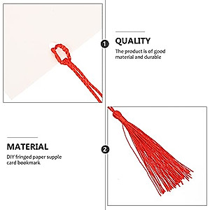 Ciieeo 4 Packs Blank DIY Calligraphy Bookmarks Decorative Bookmarks Tassels Bookmarks Waxed Xuan Paper