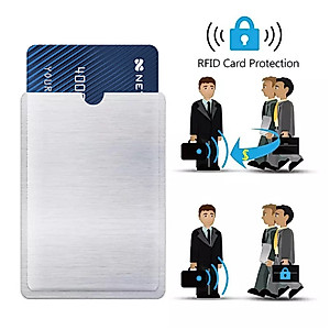 Shudyear Rfid Wallet Women Card Sleeves,Rfid Blocking Sleeves Card Holder,10pcs For Credit Card Protector Set Rfid Identity Card Protector Easily Into Your Wallet(colorful)