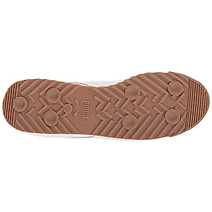 PUMA Mens Roma Sneaker, PUMA Mens White-PUMA Mens Team Gold, 9.5