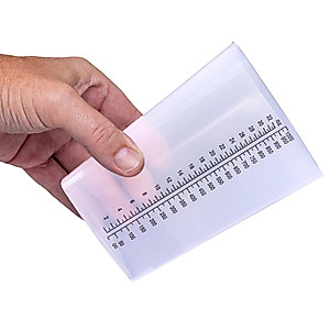 Plastic Graduated Triangular Intake Output Container [5 Pack] 32 Ounce Three-Sided Translucent Laboratory Beaker for Measuring and Mixing - Clear Markings in oz and cc - for Specimen, Paint and Epoxy