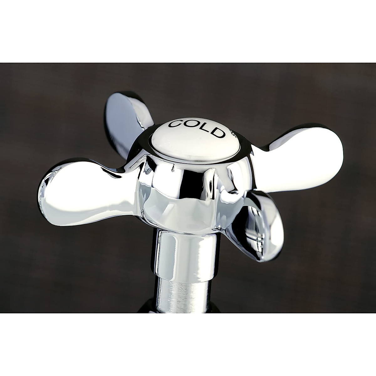 Kingston Brass KS1271BEXBS Essex Bridge Kitchen Faucet, 8-3/4" In Spout Reach, Polished Chrome