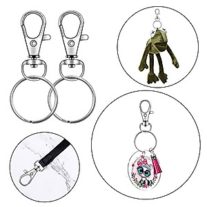 104PCS Swivel Snap Hooks with Key Rings, Metal Lobster Claw Clasp, Keychain Rings for Crafts 1.25inch/32mm