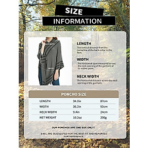 Ferand Soft Pullover Poncho Sweater Cape with Hood for Women, One size, Burgundy