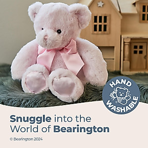 Bearington Baby Pink Teddy Bear Plush, 10 Inch Stuffed Animal for Girls