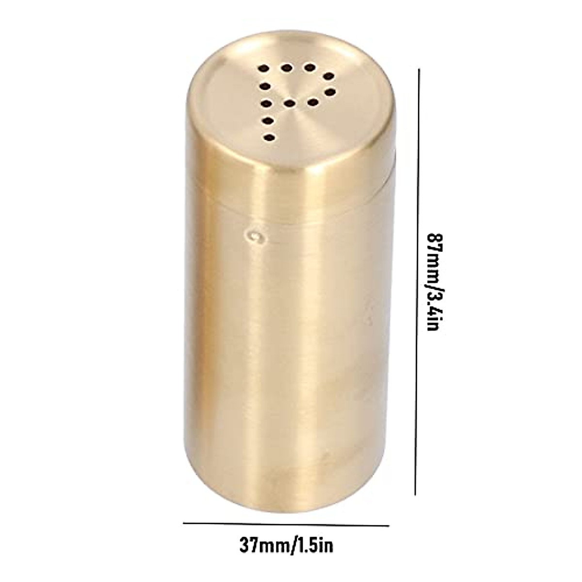 Spice Stainless Steel Pepper Shaker Kitchen Tool Salt Sugar Spice Pepper Shaker Dredge Salt/Sugar/Pepper Shaker Seasoning Bottle Salt and Pepper Shaker Kitchen Tool (golden, L)
