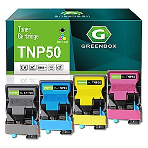 GREENBOX TNP50 TNP-50 A0X5134 A0X5434 A0X5334 A0X5234 Remanufactured High Yield Toner Cartridge Replacement for Konica Minolta TNP50K TNP50C TNP50Y TNP50M for Bizhub C3100 C3100P Printer (4 Pack)