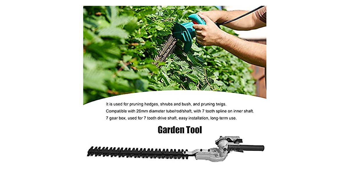 Durable Steel Hedge Trimmer Attachment for Landscaped Gardens