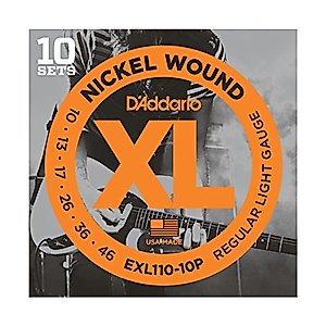 D'Addario EXL110 Nickel Light Electric Guitar Strings 10-Pack