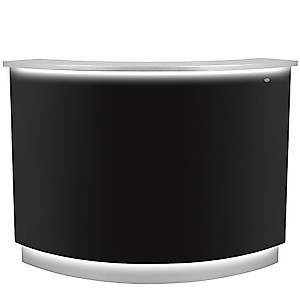 LED Illuminated Curved Reception Desk Reception Area Counter Janus Round