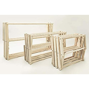 Clothes Drying Rack Wooden Maple Folding Amish Handmade Quality 36 Inches Wide 52 Inches Tall USA