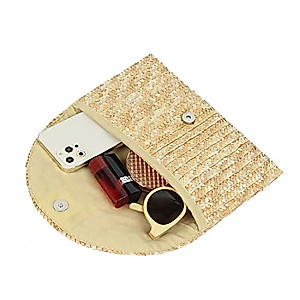 Freie Liebe Straw Clutch Bag for Women Summer Clutch Purses Beach Envelope Wallet Woven Handbags