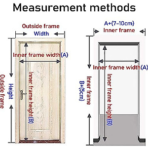 Magnetic Screen Door Pet and Kid Friendly Mosquito Curtain Self Sealing Mesh Curtain Full Frame Hook & Loop for Patio Doors -D-100x220cm(39x87inch)