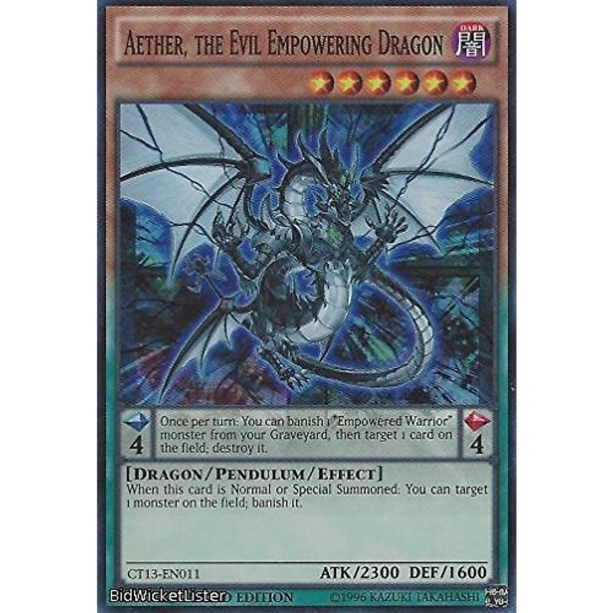 Aether The Evil Empowering Dragon NM 1st Ed YuGiOh MP16 CT13-011 Yu-Gi-Oh TCG UR ,#G14E6GE4R-GE 4-TEW6W299609