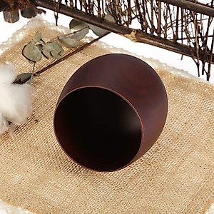 Yosoo123 Wooden Coffee Mug Traditional Wooden Coffee Mud Big Belly Wood Tea Cup