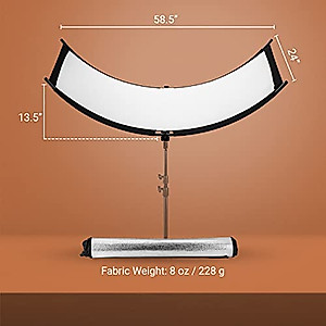 Glow ArcLight II Curved Light Reflector Kit, a Portable Photography Reflector for Studio, Photo, Video, Portrait with White Light Reflector, Gold Light Reflector, Silver White Reflector and Carry Bag