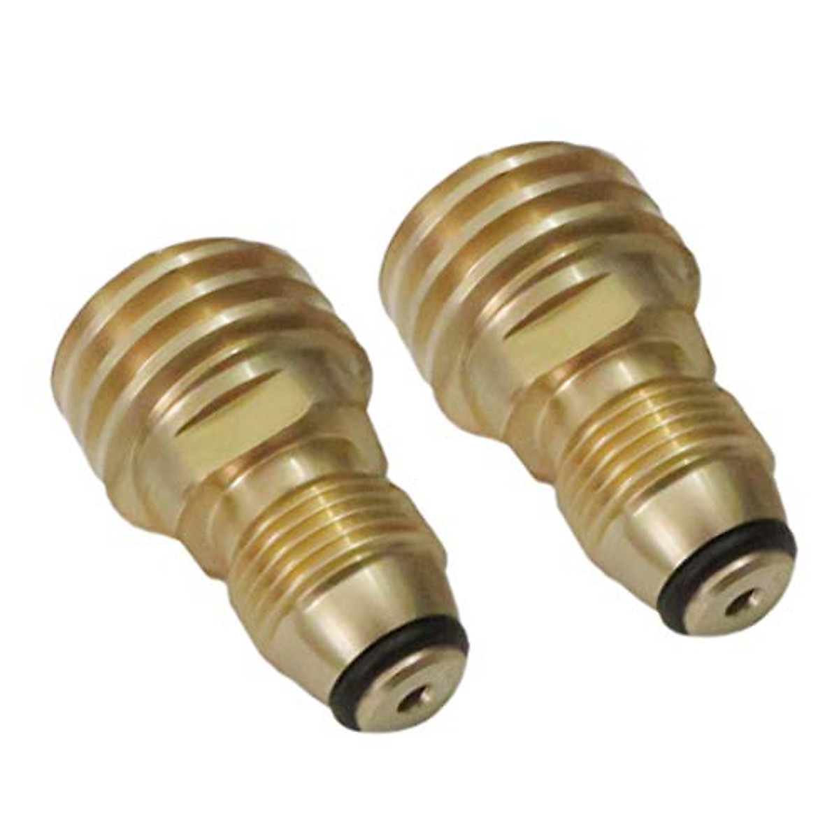 Set(2) Converts Propane LP Tank POL Service Valve to QCC Outlet Brass Refill Adapter