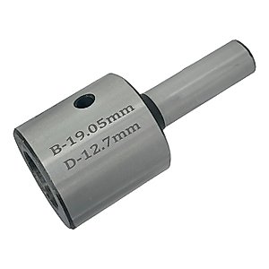Annular Cutter 1/2" Shank Tool Steel Holder (Hard & Ground) with Lock Screw- Accepts/Suit 19 mm Shank rota broaches (OAL - 75 mm)