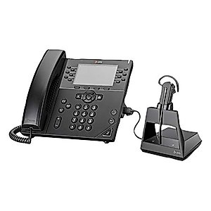 Plantronics - Voyager 4245 Office (Poly) - Bluetooth Convertible Headset with 3 Wearing Styles - Connect to PC/Mac, Mobile & Desk Phone - Works with Teams, Zoom & More