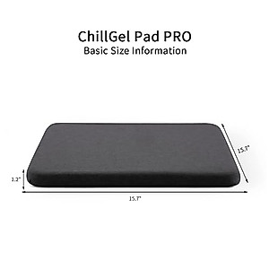 RILIDA High-Tech 3D Gel and Memory Foam Chair Cushions - Comfortable, Cool, Breathable, Portable Seat Cushions for Offices, Homes, Cars, Wheelchairs and Dining Chairs (Dark Grey)