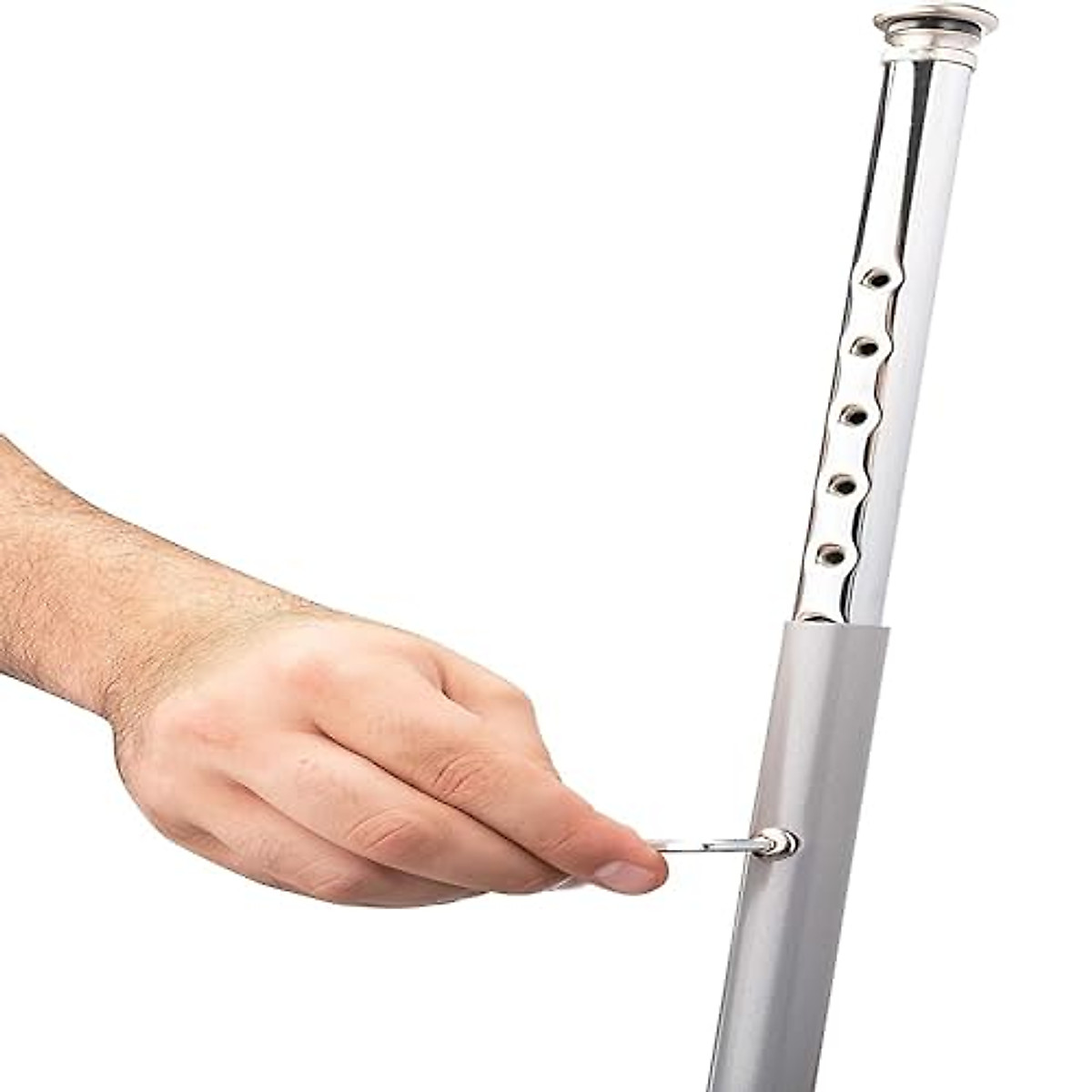 National Public Seating 6400 Series Heavy Duty 18 Inch Adjustable Height Steel Stool with Vinyl Padded Seat, Grey Frame and Legs