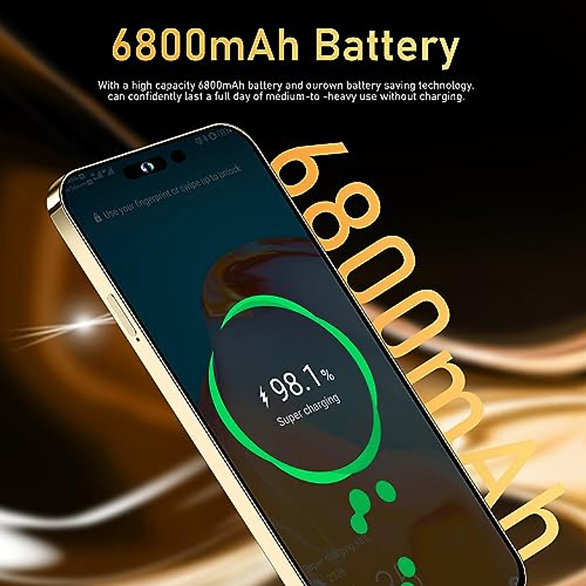 RAYPUR Unlocked Cheap Mobile Phones for i15 Ultra, Android 5G Global Version Smartphone, 7.3Inch Incell HD Capsule Screen, Multi-Language Support,Blue-1TB