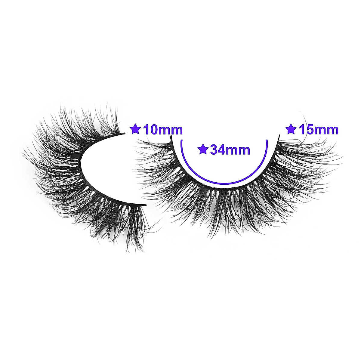 False Eyelashes 15mm Lashes Natural Look 3D Mink Lashes Pack Small Short Cat Eye Lashes Wispy Fluffy Light Volume Fake Eyelashes 14 Pairs Pack