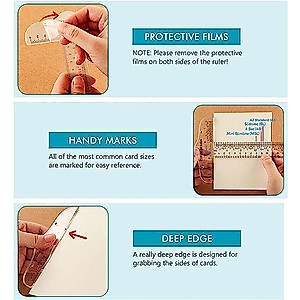 2pcs T Square Ruler 6 Inches Clear Acrylic T-Square Ruler, Drafting Tools, Drafting T Square, T Ruler Transparent for Crafting and Drafting