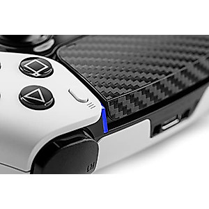 Skin Compatible with Dualsense Edge - TouchProtect Cover to Protect, Add Style, & Enhance Your PS5 Dualsense Controller's Trackpad with Texture! (Carbon Fiber - Black)