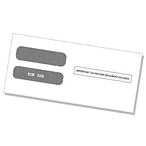 NextDayLabels - 100 Self Seal Envelopes, Designed to fit 2023 3-up Laser W-2 Forms, Horizontal Format